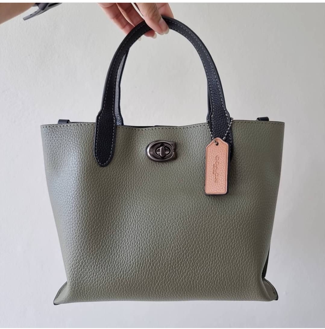 Coach Willow Tote 24 In Colorblock C8561 - Green | Lazada PH