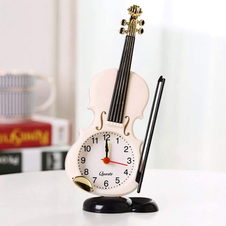 【Discount offer】Creative Musical Instrument Shape Desktop Clock Living ...