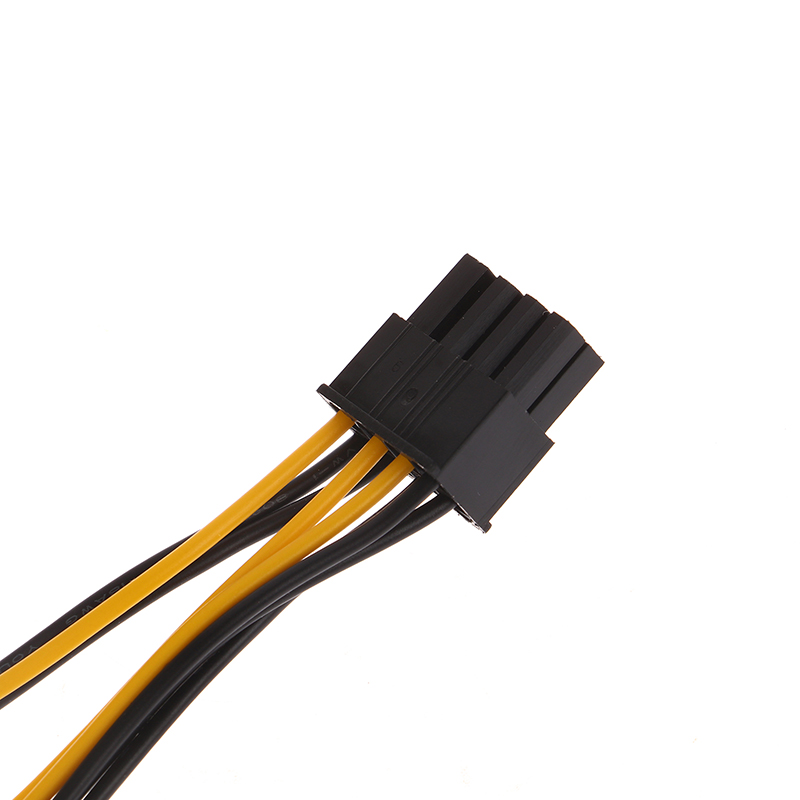 1Pc 17cm Dual 4Pin To 8Pin Video Card Power Cord Y Shape 8 Pin PCI ...