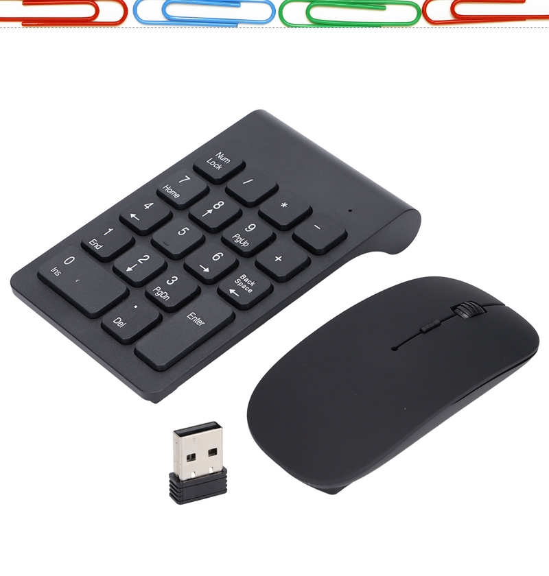 【Wireless】 2.4G Number Pad Mouse Combo 18 Keys Numeric Keypad Digital ...