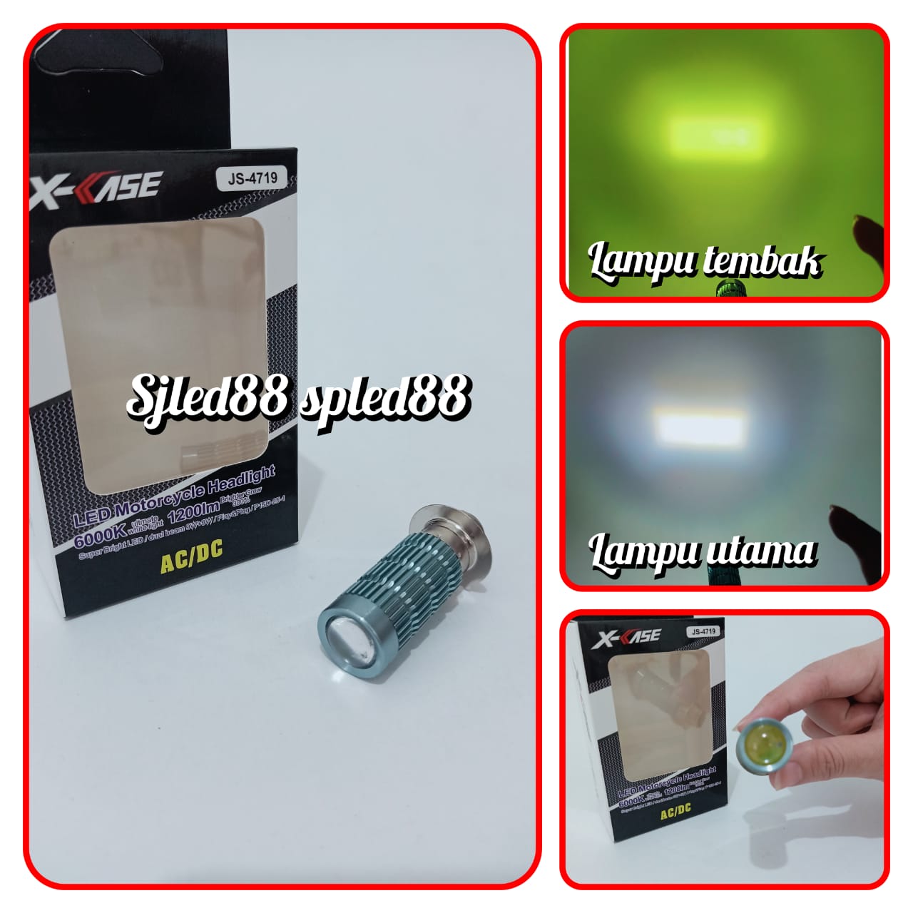 Lampu Motor Led H6 LASER Hi Loo Beam Dual Colour H6 X-Case Putih Kuning ...