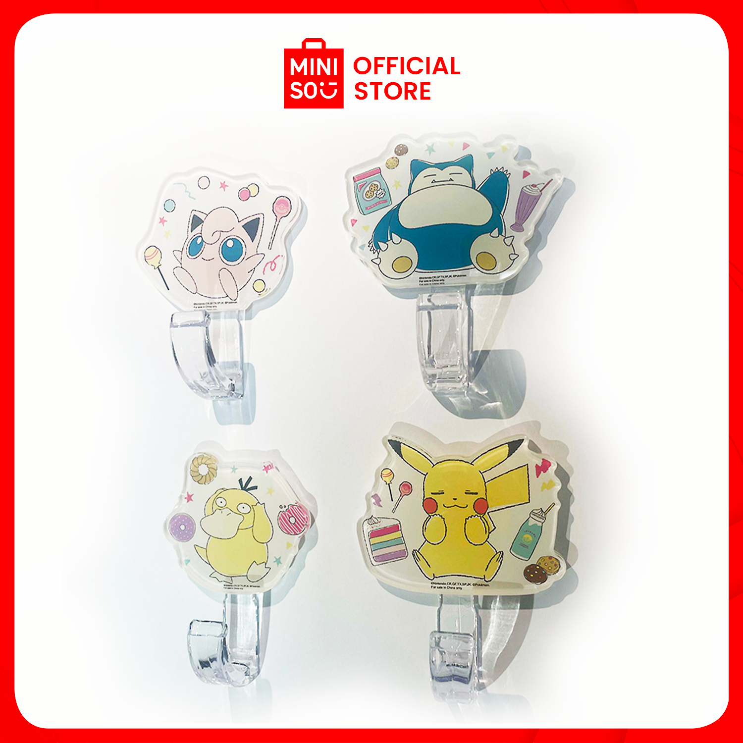 MINISO Pokemon SEA 1.0 Collection Acrylic Hook 4 pcs | Lazada PH