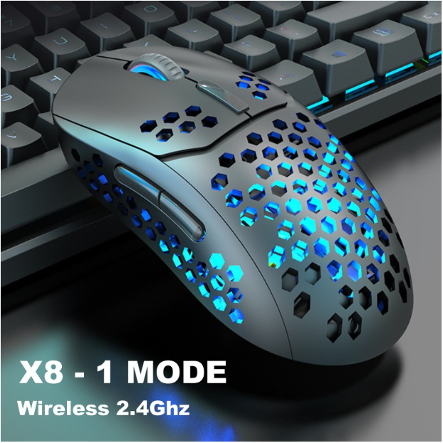 RGB Wireless Bluetooth Mouse 2.4Ghz Ogorus Dual-Mode Wired Mouse Silent ...