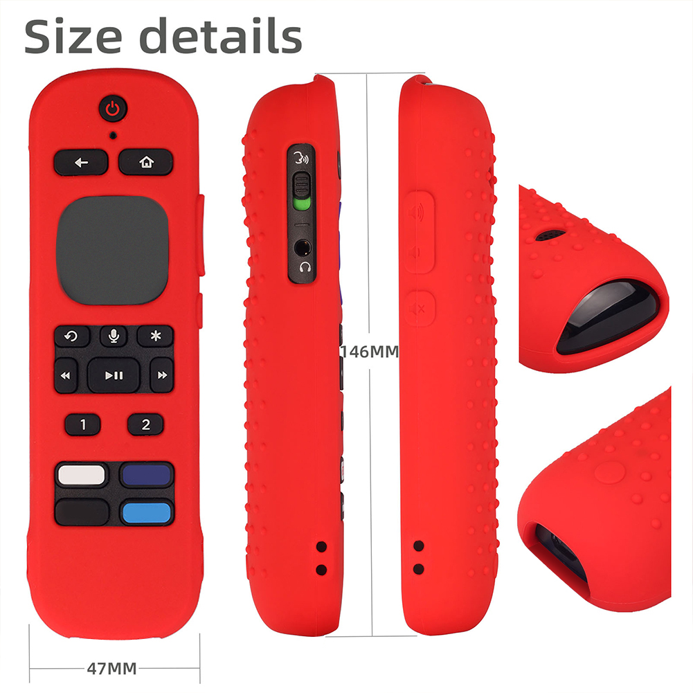 Silicone Protective Case Smart TV Remote Control Cover for Roku ...