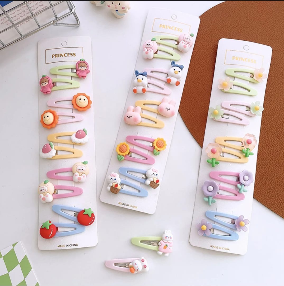 10pcs/Set Cute Colorful Cartoon Hair Clips for Girls Lovely Hair ...