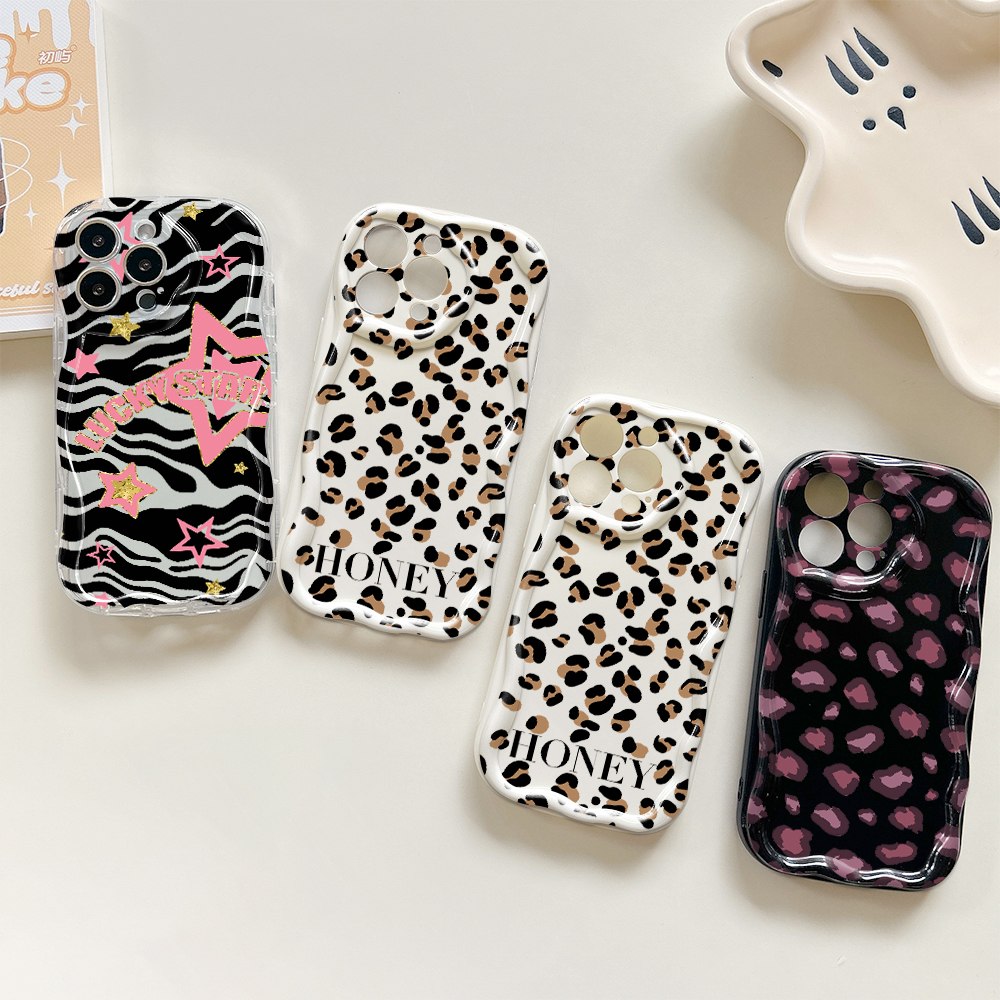 Jizetin for Xiaomi Poco X6 Pro 5G Back Cover Leopard Print Cream Wavy ...