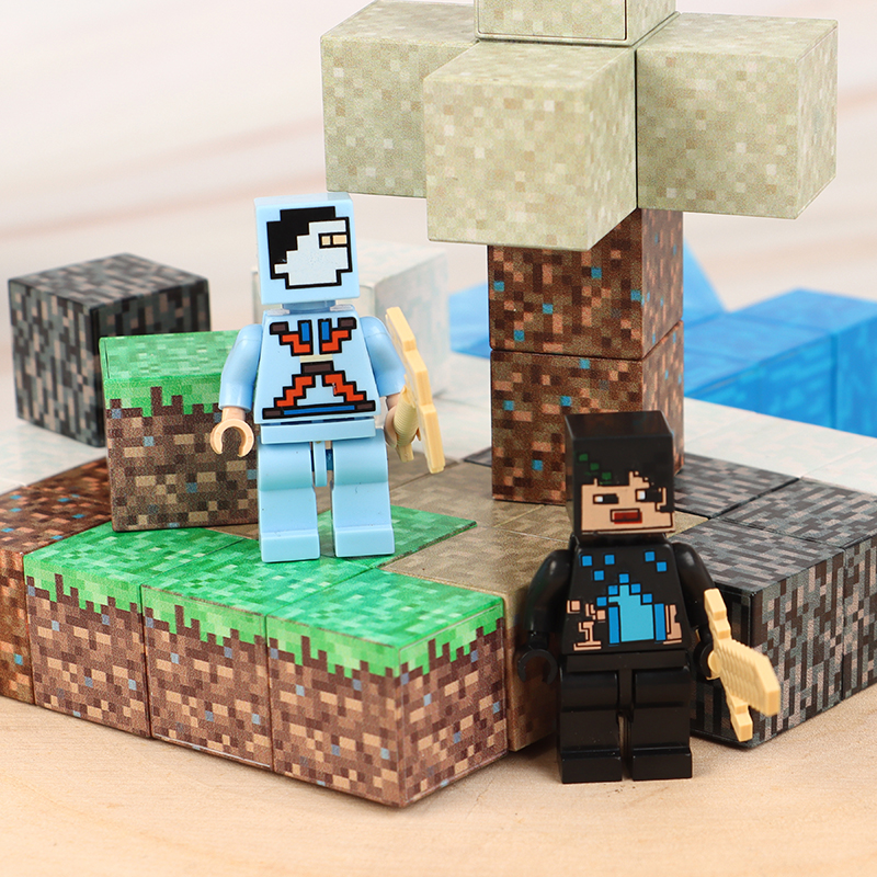 5-pcs Magnet Cube Assembly Building Blocks Particles Parent-child ...