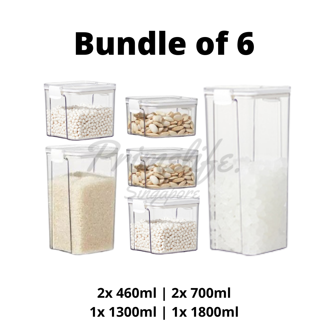 Multi-purpose Sealed Canister Plastic Lid Stackable Food Storage ...