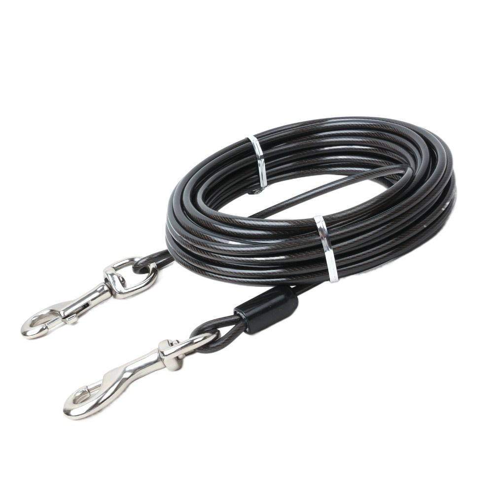 Dogs Accessories 3/5/10 Meter Dog Tie Out Cable Dual End Snap Hooks ...