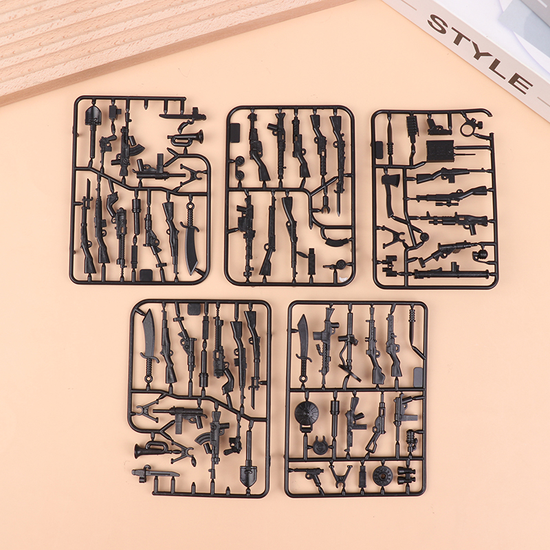 5Pieces Blocks Weapons Pack Parts Soldiers Building Blocks Figure Model ...
