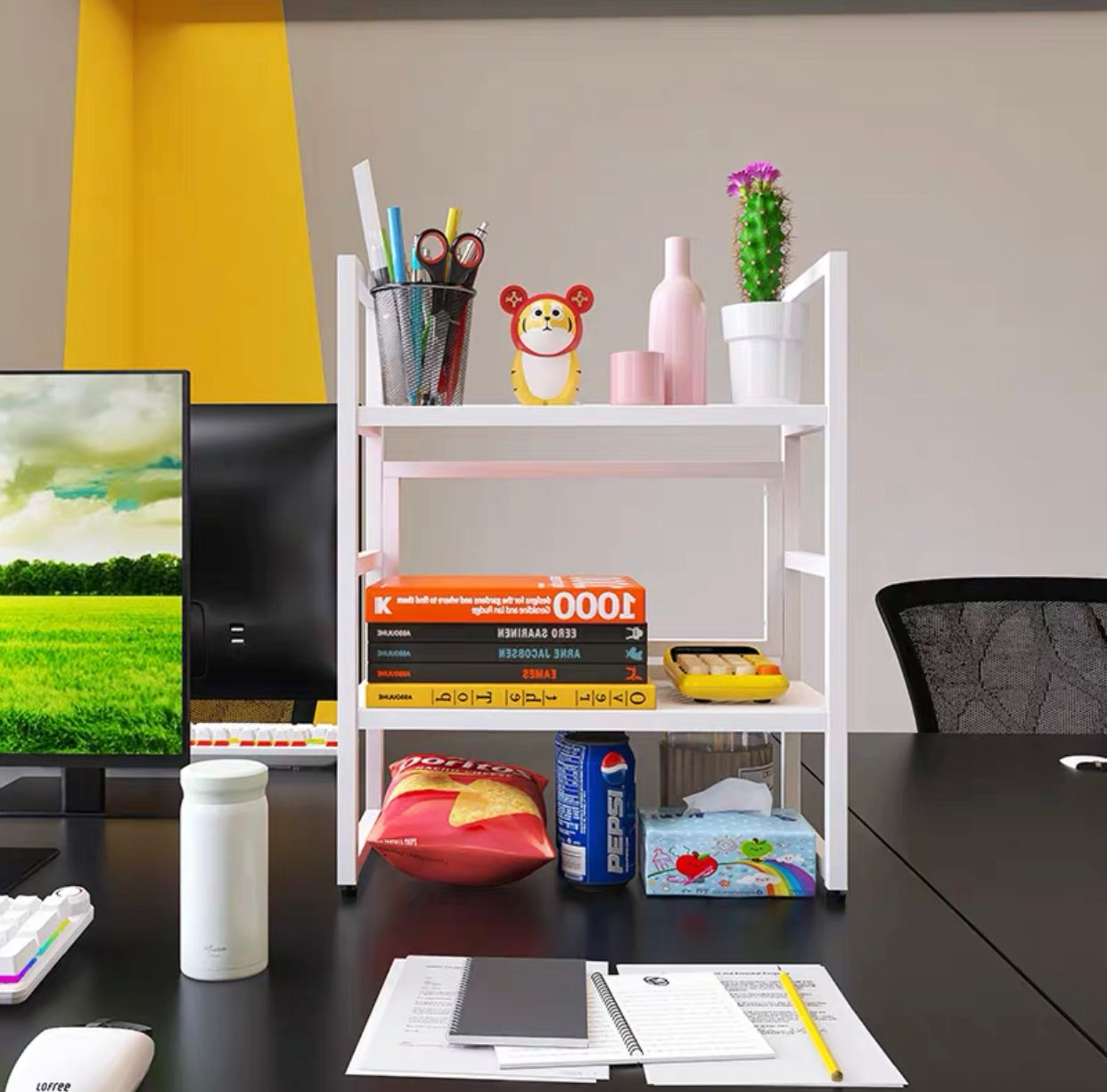 【SG Ready Stock】 Desktop Organizer Shelf Desktop Storage Rack Desktop ...