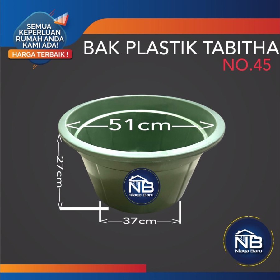 Baskom Plastik Jumbo Ember Cuci Baju 45 Liter Bak Besar Tabitha Murah ...