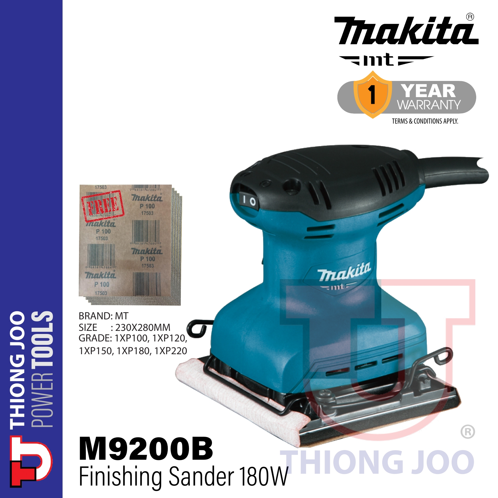 Makita M9200B Finishing Sander | Lazada