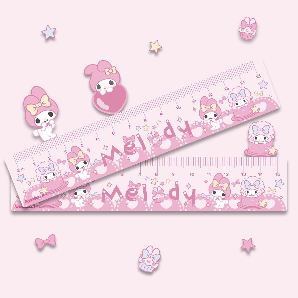 Melody Kuromi Cinnamoroll 15cm Drafting Straight Ruler Multifunctional ...