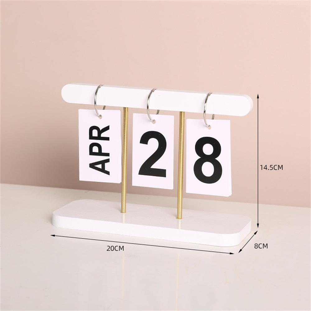 INS Style Calendar Desktop Study Decor Daily Scheduler Planner Wooden ...