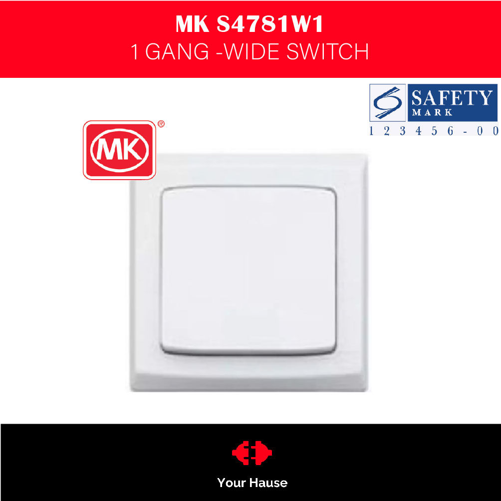 MK HoneyWell Electric 1 Gang Wide Rocker Switch S4781W1 - YourHause ...
