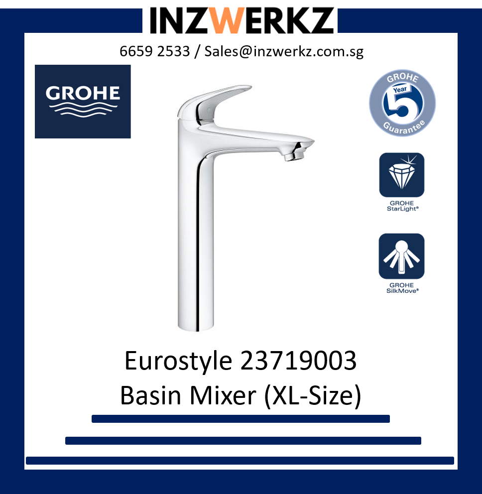 Grohe 23719003 EuroStyle Basin Mixer Tall Tap XL Size | Lazada Singapore